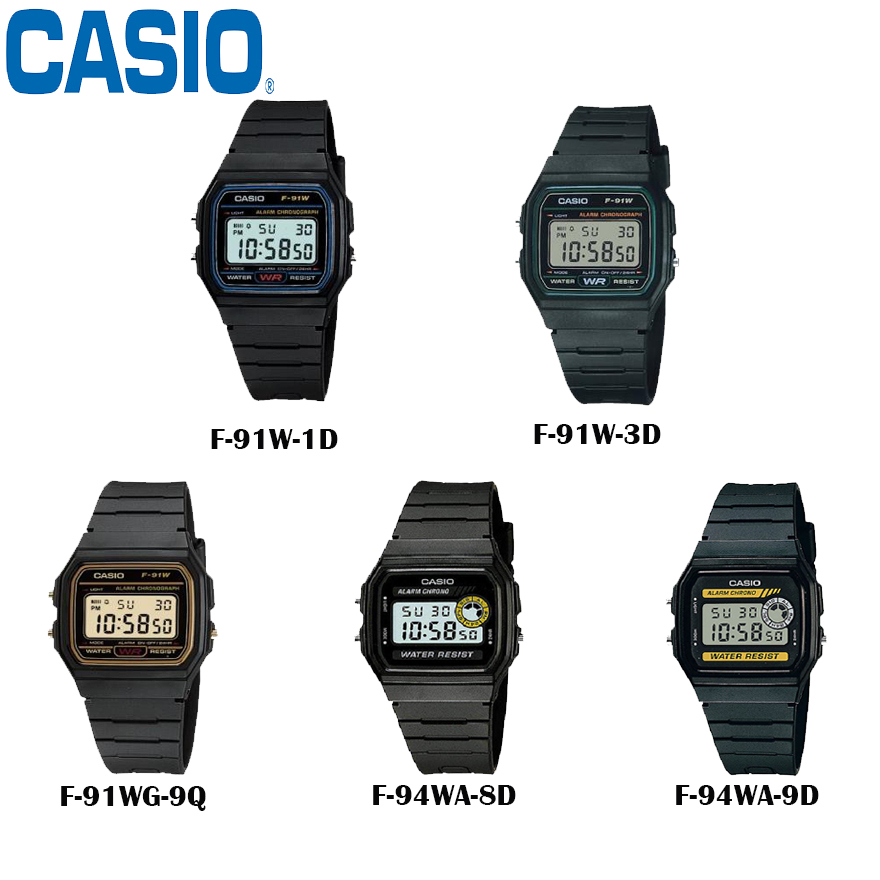 Casio Series Youth Digital Unisex Watch Kids Watch F-91W/F-91WG/F-94WA ...