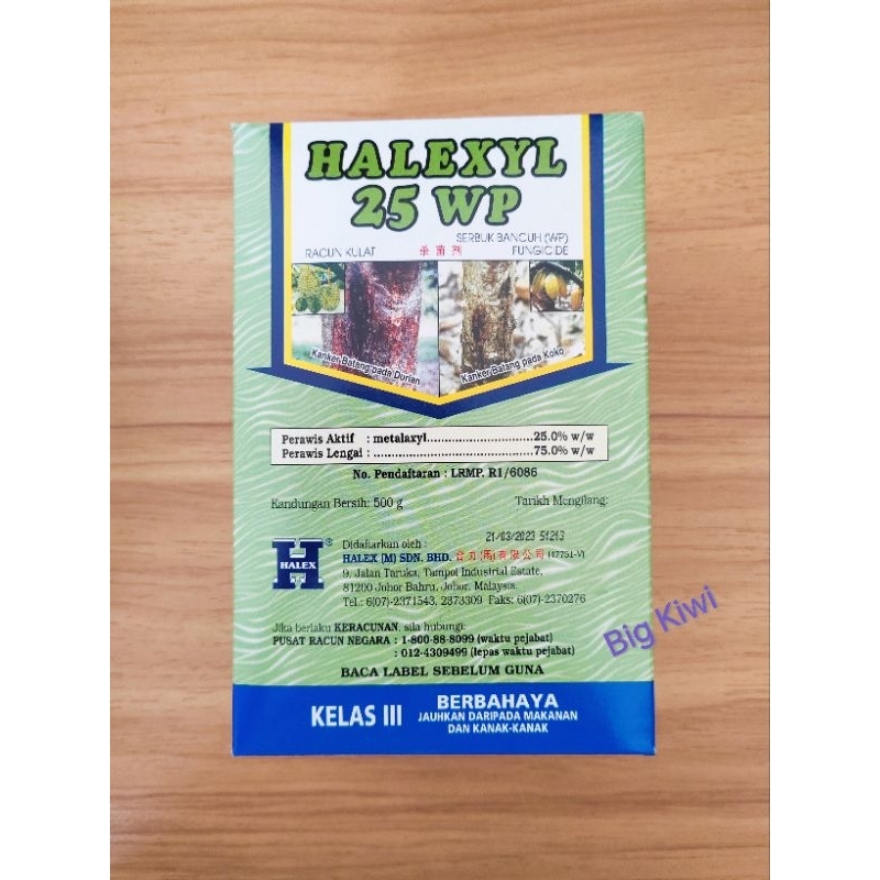 Halexyl 25 WP 500g - Metalaxyl Racun kulat kanker batang durian koko ...