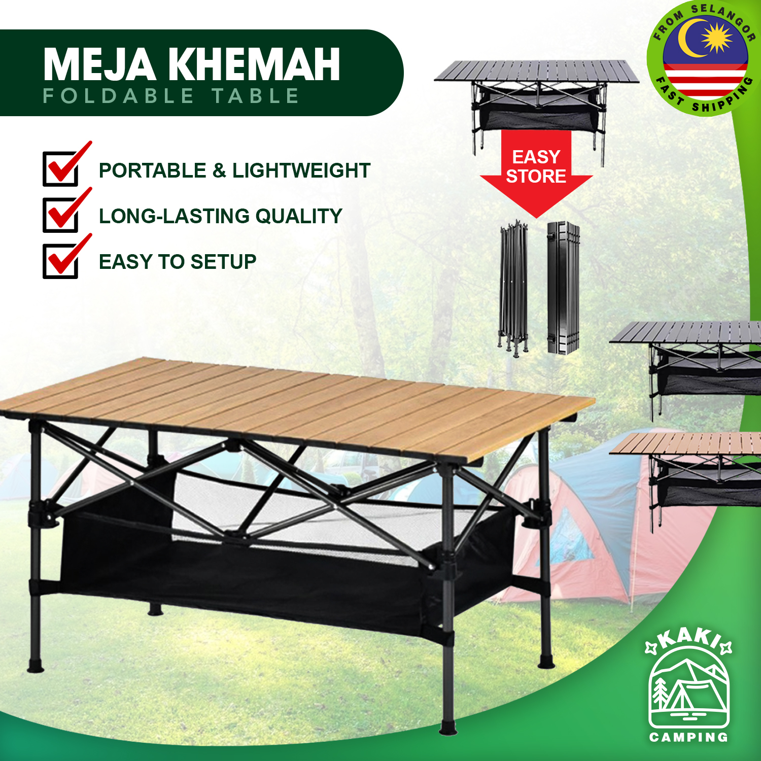 【COD】New Folding Camping Table Outdoor Portable BBQ Aluminium Picnic ...