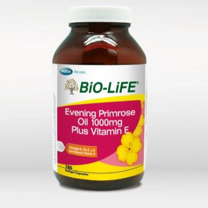 Bio-Life Biolife Evening Primrose Oil 1000mg Plus Vitamin E (180’s ...