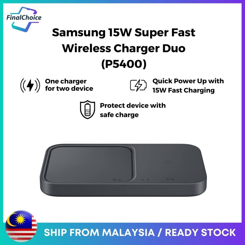 Samsung 15W (EP-P5400) / 9W (EP-P4300) Super Fast Wireless Charger Duo Original Samsung Product ...