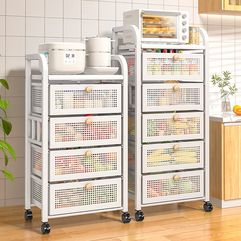 5/6 Tier Drawer Storage Trolley Multipurpose Rack Trolley Sliding Rack ...