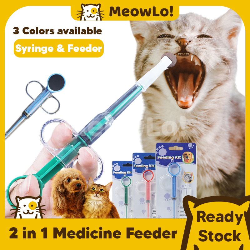 MeowLo Cat Dog Pet Medicine Feeder Kit Pet Injection Pill Liquid 2in1 ...
