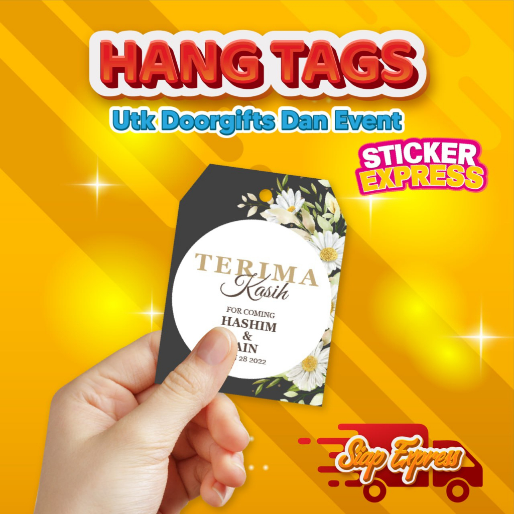 Hang Tag Goodies Doorgifts Kahwin Thank You Hang Tags With Hole Majlis ...
