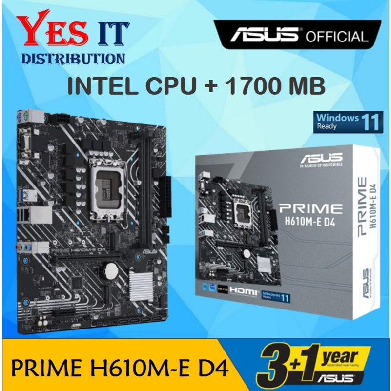 ASUS PRIME H610M-E D4 LGA1700 mATX Motherboard / PRIME H610M-A WIFI LGA 1700 DDR5 mATX ...