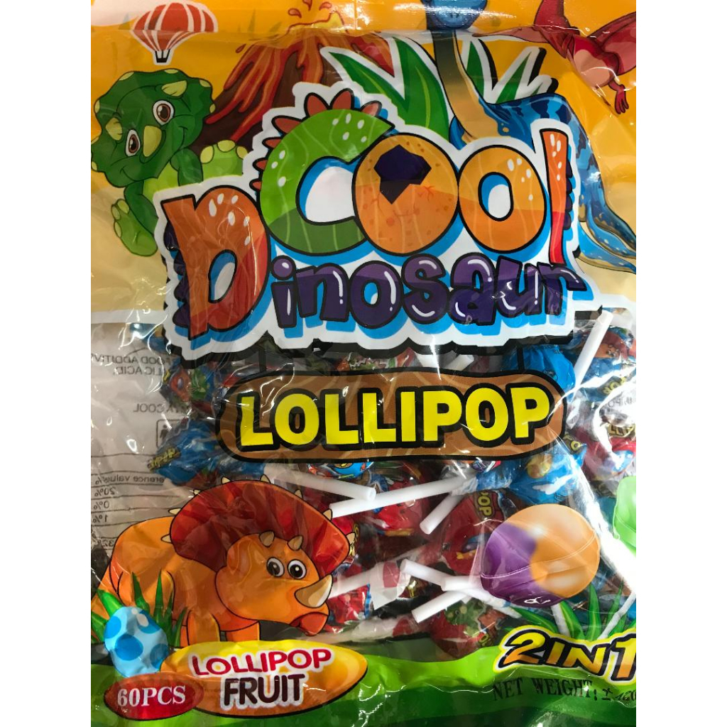 60 Pcs Hamac Big Top Sour Pops Lollipops / Squid Game/ Dinosaur/ Pokemon Mix Fruit Lollipop ...
