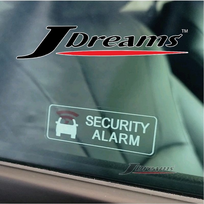 4PCS JDM Security Alarm Window Sticker Daihatsu Toyota Honda Mitsubishi ...