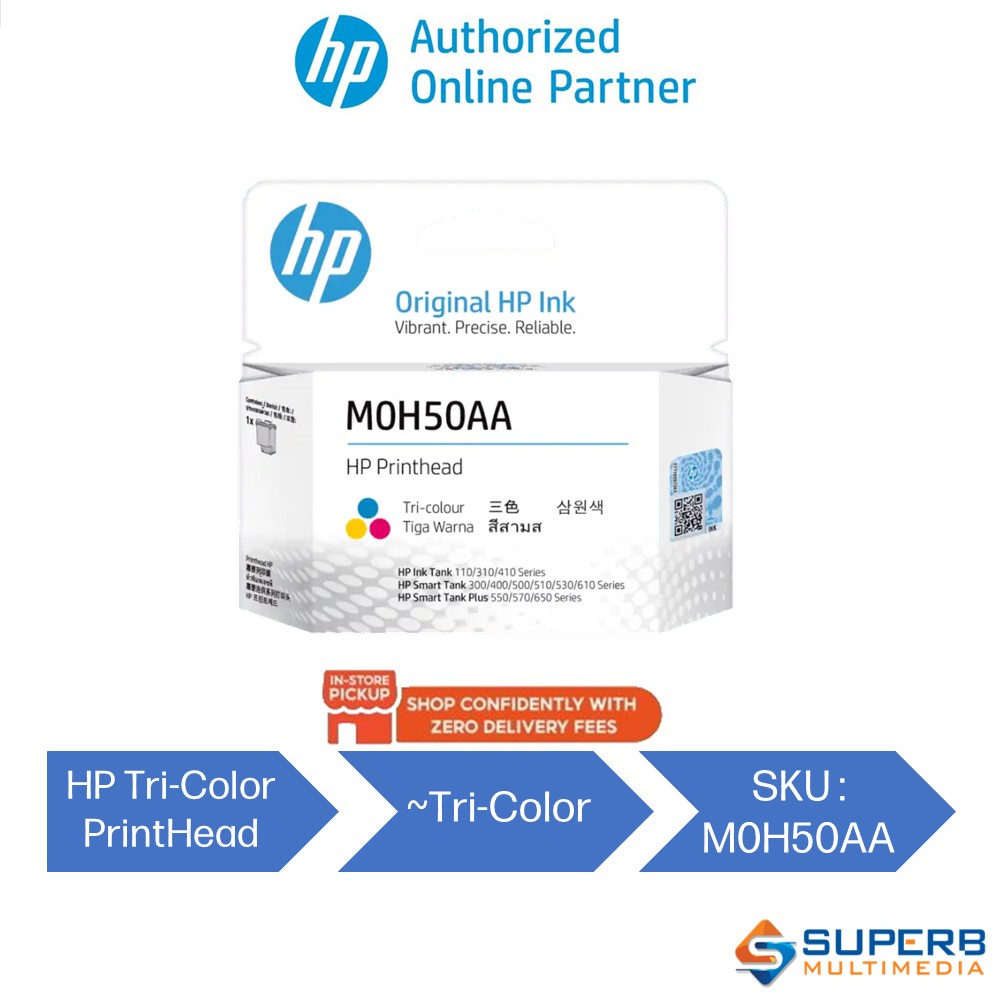 HP M0H50AA Tri-color Original Replacement GT Printhead HP Ink Tank 115 ...
