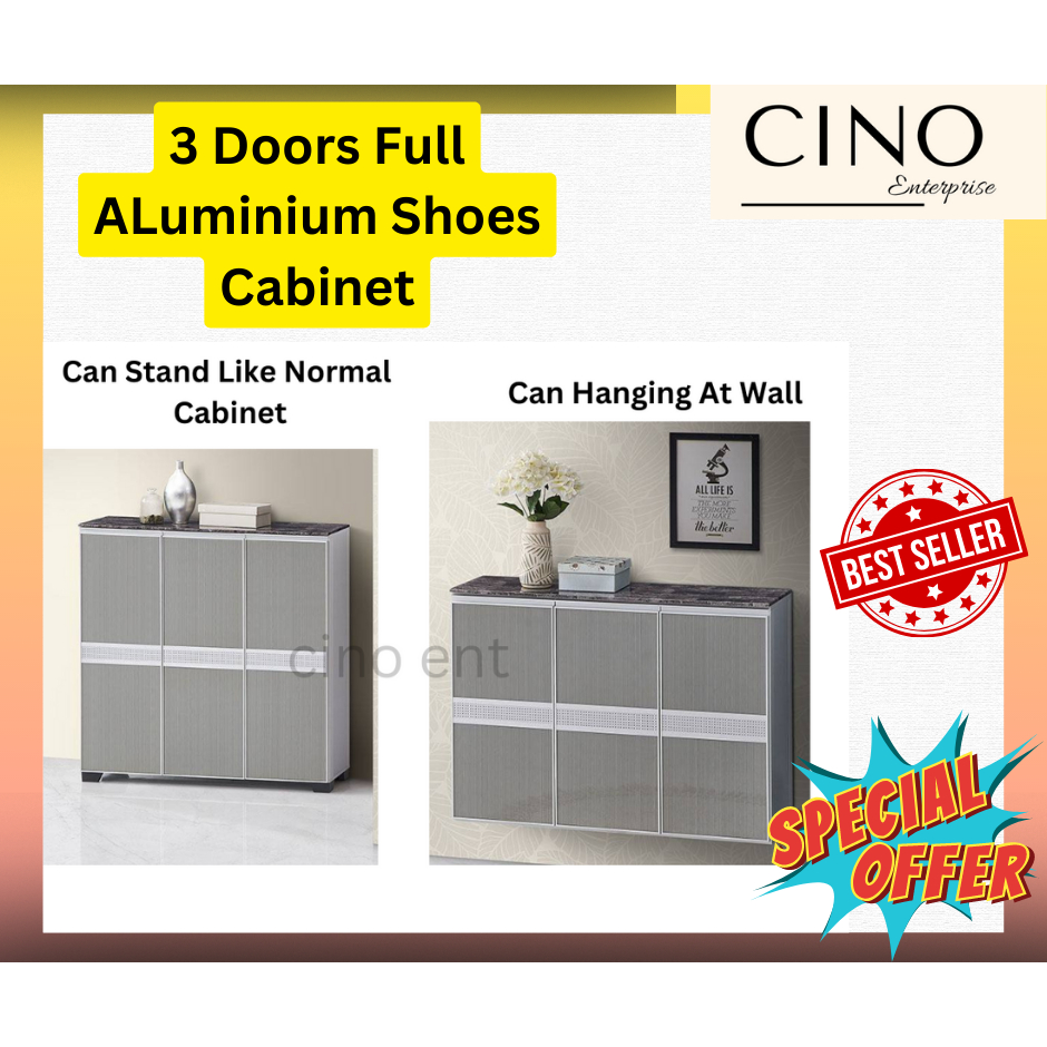 (𝐒𝐔𝐃𝐀𝐇 𝐒𝐈𝐀𝐏 𝐏𝐀𝐒𝐀𝐍𝐆 / 𝐅𝐔𝐋𝐋 𝐀𝐒𝐒𝐄𝐌𝐁𝐋𝐄𝐃) 4FT ALUMINIUM SHOES CABINET ...