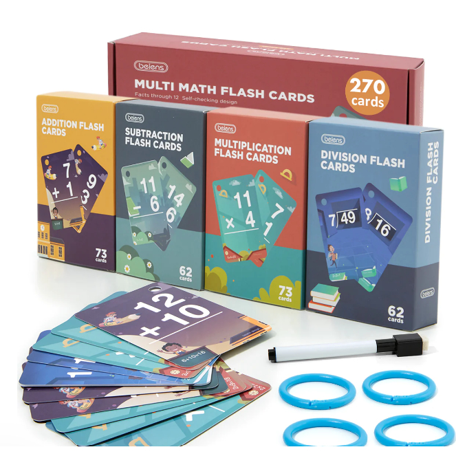 Multi Math Flash Card (Addition, Subtraction, Multiplication & Division ...