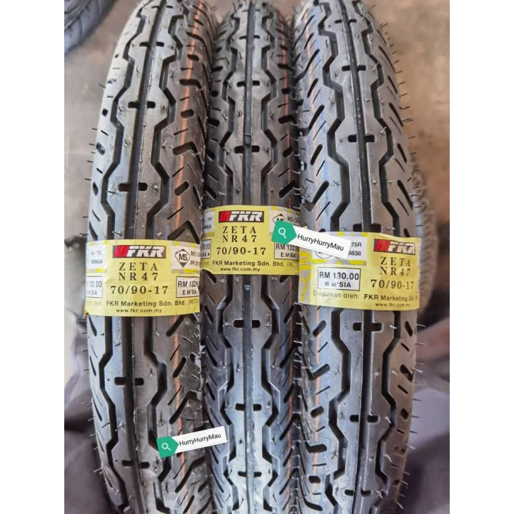 FKR Zeta 60/100-17 NF41 OR 70/90-17 NR47 TUBETYPE MOTOR TYRE EX5 Tayar ...