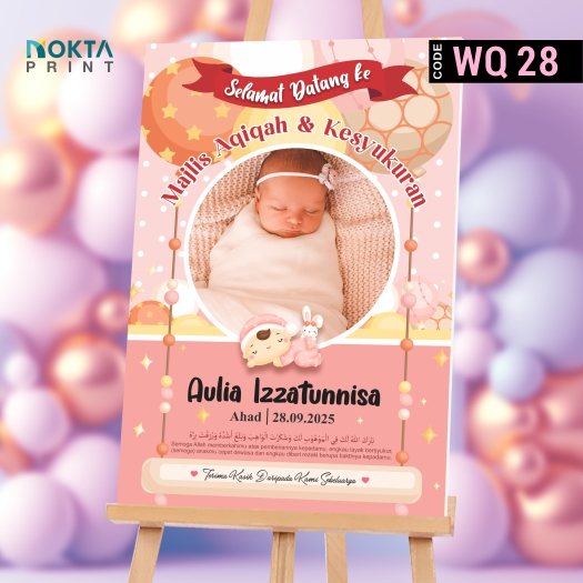 💖Welcome Board Aqiqah💖Majlis Kesyukuran | Welcome Board | Sticker ...
