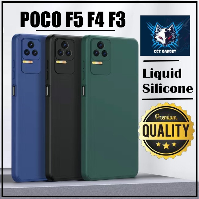 POCO F5 / F5 PRO / F4 / F3 Original Liquid Silicone Multi Color Full Protection Casing Sweat ...