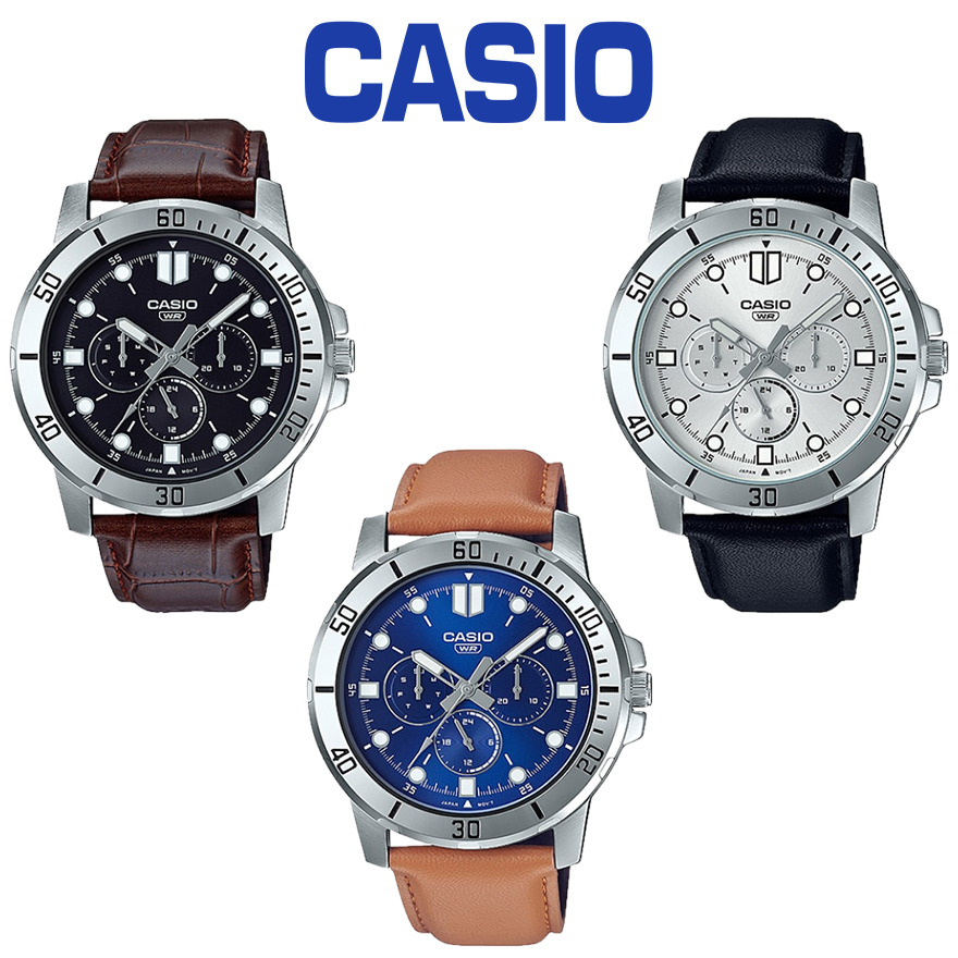 Casio Series Luxury Leather Men Watch MTP-VD300L | Shopee Malaysia