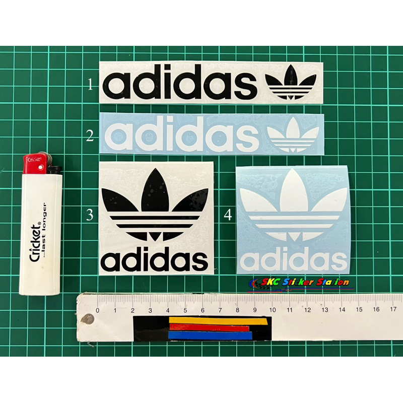 Sticker Branded / Brand (adid@s) White / Black Sticker Cutting Designs ...