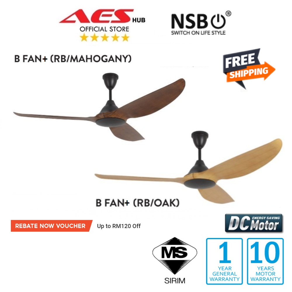 FREE SHIPPING NSB BFan+ Ceiling Fan DC Motor 6 Speeds 60 Inch Kipas ...