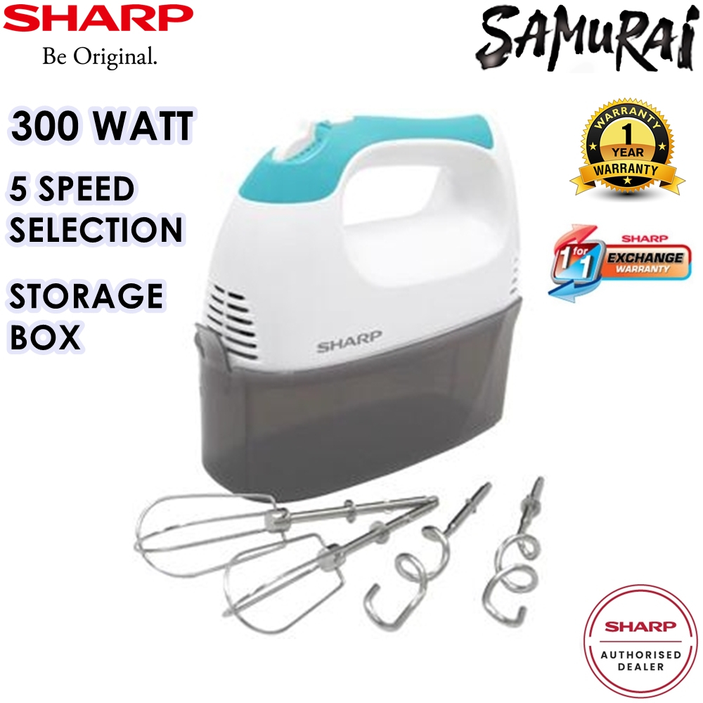SHARP HAND MIXER 300W WITH 5 SPEED SELECTION EMH55WH | Shopee Malaysia