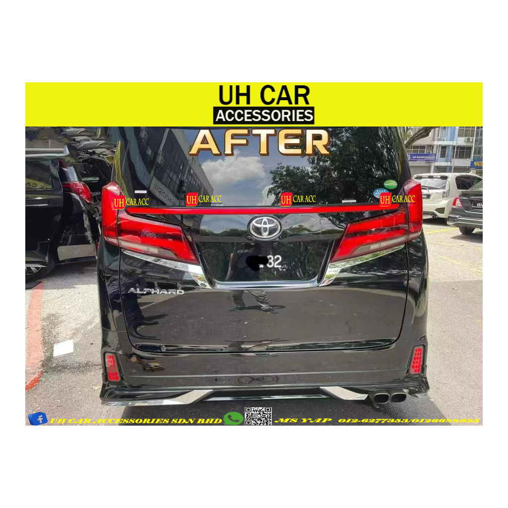 TOYOTA ALPHARD AGH30 2018-2023 REAR CENTRE TAILGATE GARNISH LED ...