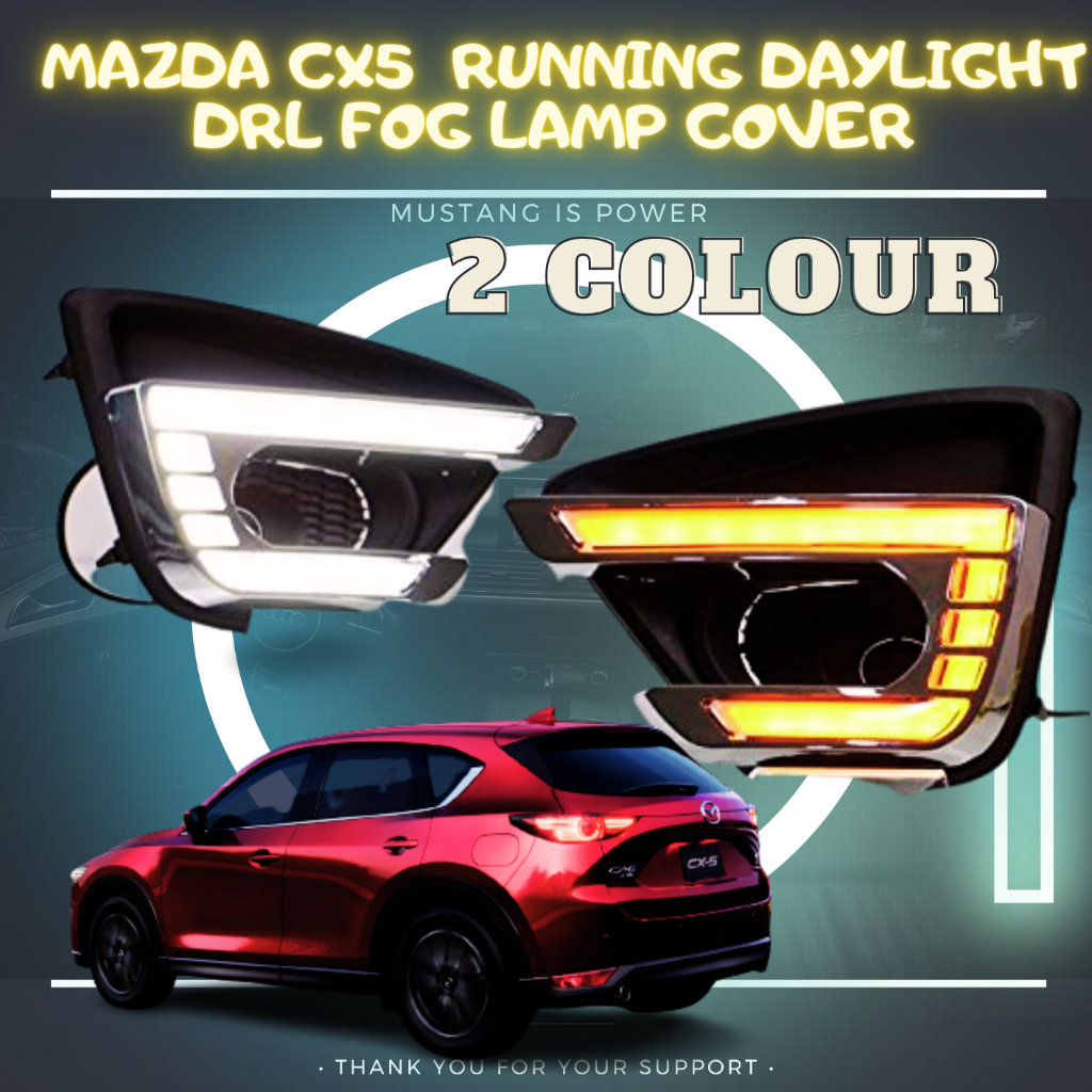 MAZDA CX5 CX-5 2012~2016 RUNNING DAYLIGHT DRL FOG LAMP COVER DAY LIGHT LED 2 COLOUR | Shopee ...