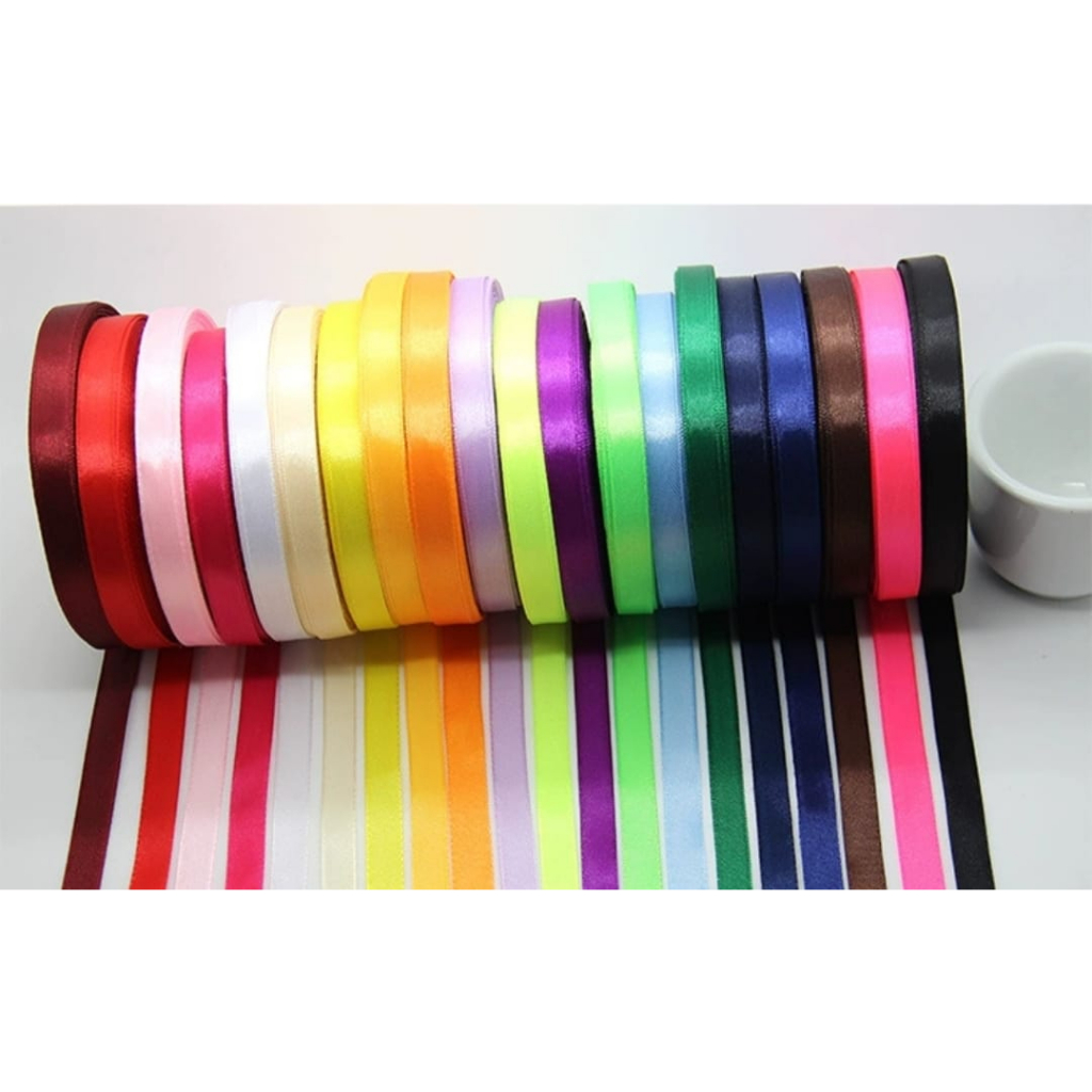 1CM 22M Satin Ribbons Wedding Birthday Party Gift Wrapping Festival DIY ...