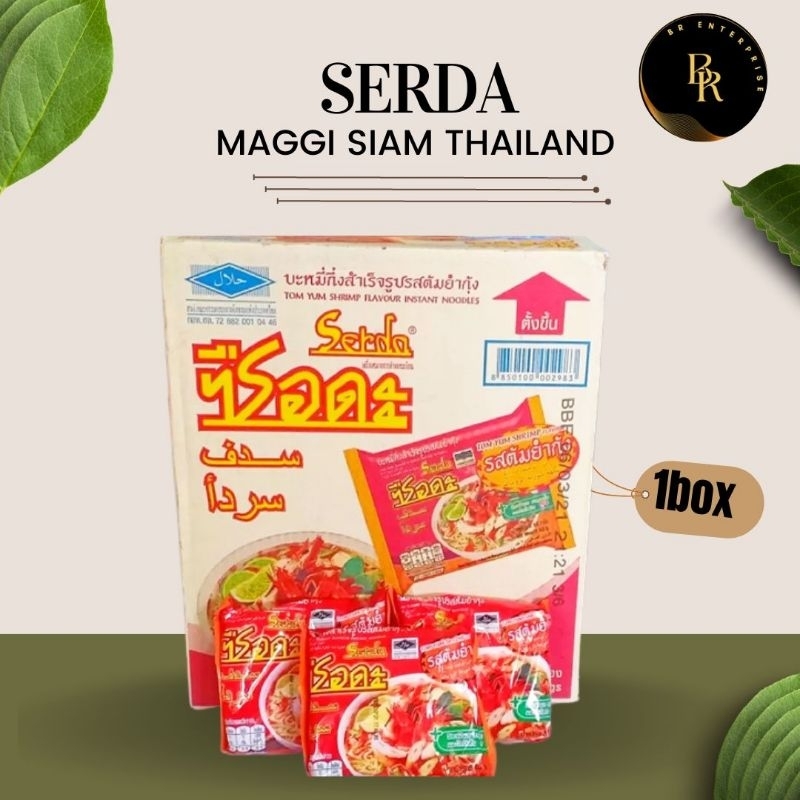 1 Kotak 30 Pack Maggi Serda Siam Tom Yum Shrimp Flavour Instant Noodle ...