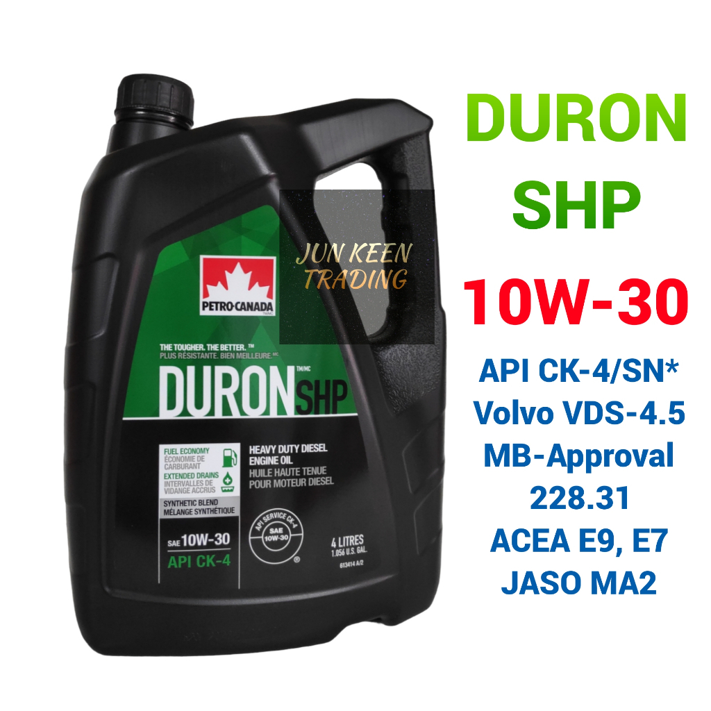4L Petro-Canada Duron SHP 10W-30 10W30 Synthetic Blend Heavy Duty ...
