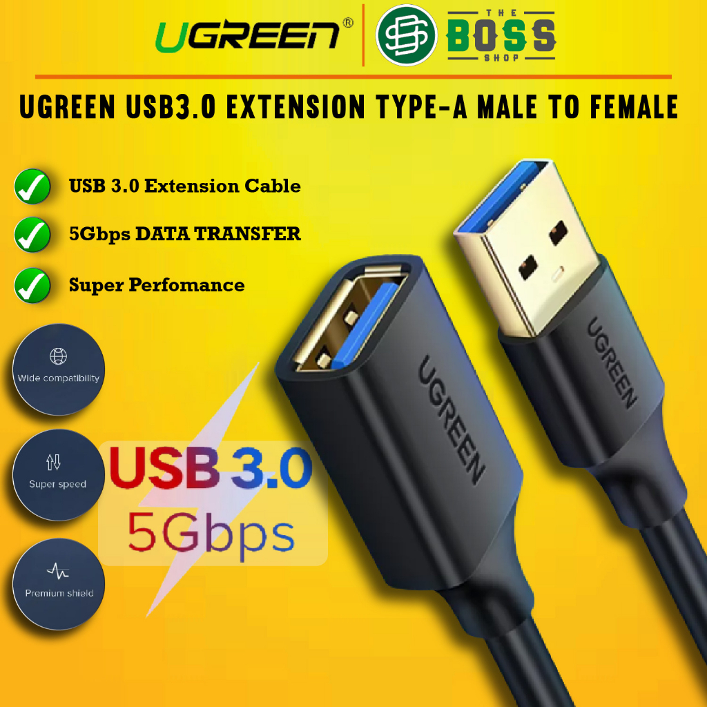 UGREEN USB Extension Cable USB 3.0 Extender Cord Type A Male to Female ...