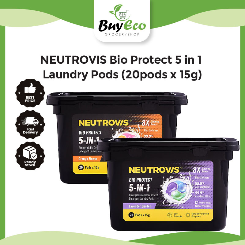 NEUTROVIS Bio Protect 5 in 1 Laundry Pods (20pods x 15g) | Shopee Malaysia