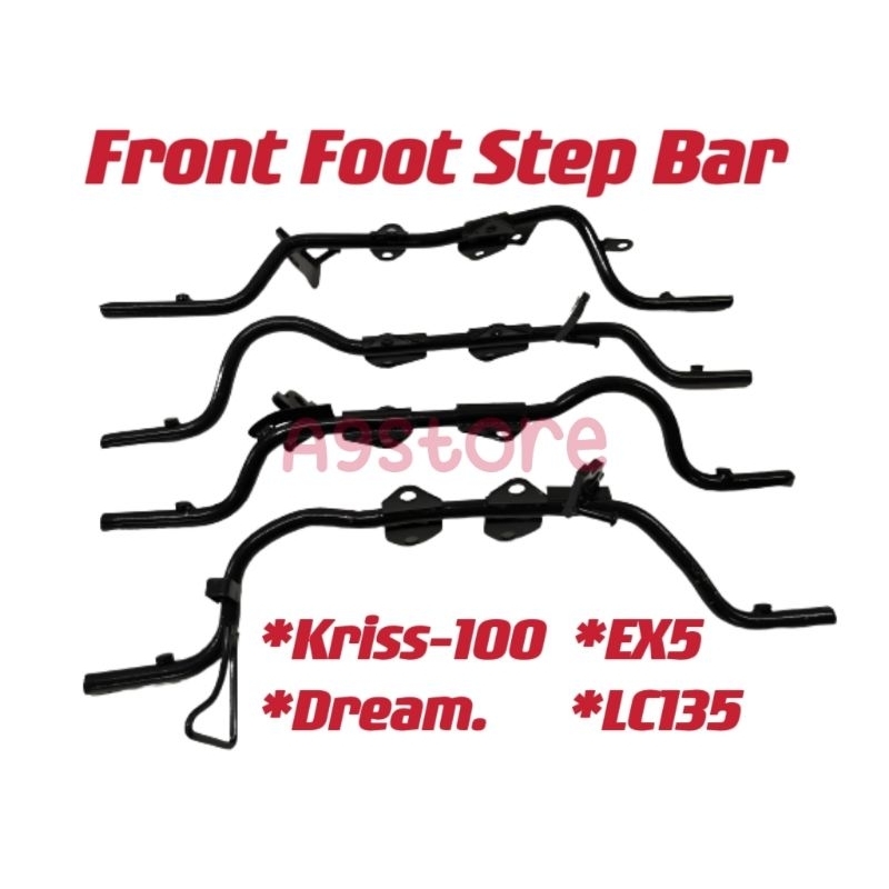 Front Foot Step Bar Footstep Bar Pijak Besi Kriss100 EX5 LC135 Dream ...