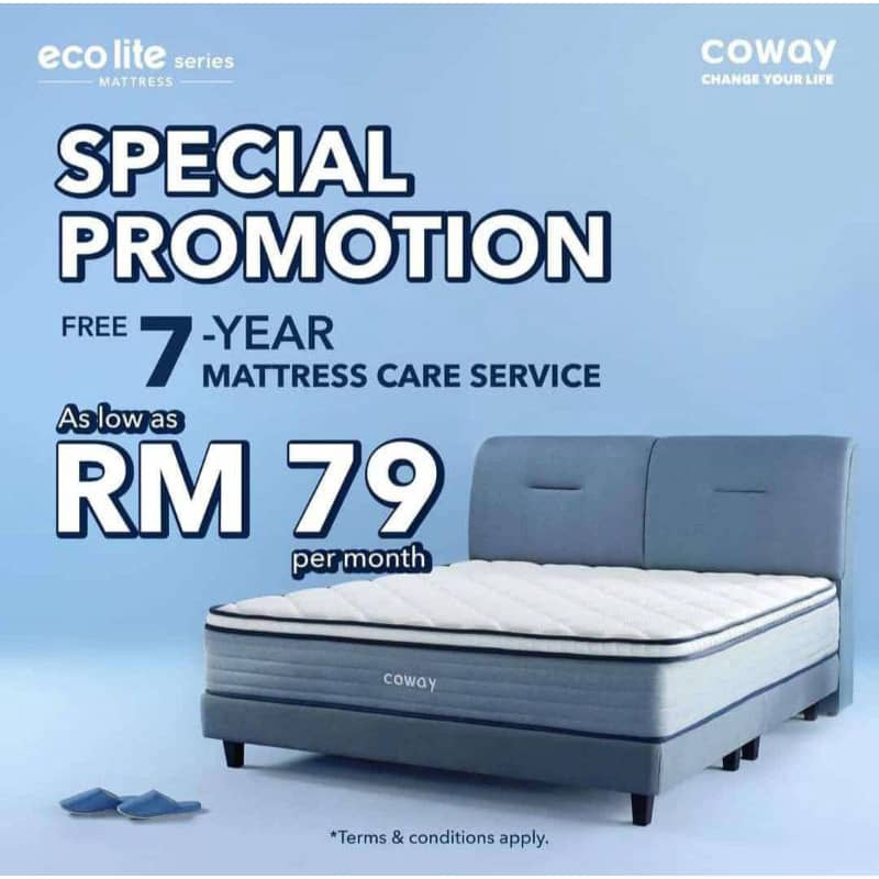 [𝟱 𝗬𝗲𝗮𝗿 𝗙𝗿𝗲𝗲 𝗦𝗲𝗿𝘃𝗶𝗰𝗲 ️] [𝗥𝗠𝟳𝟵 Sebulan] Coway EcoLite Set Tilam Katil ...