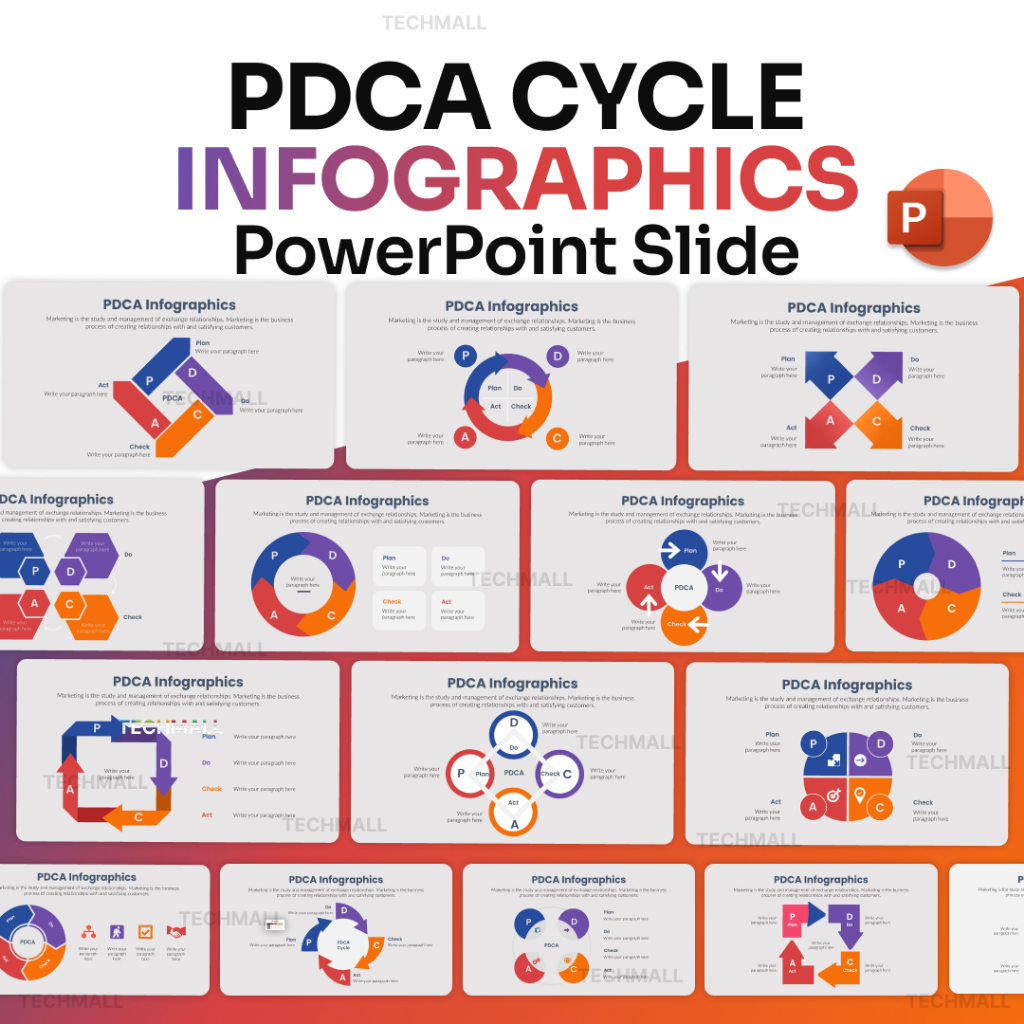 PDCA Cycle PowerPoint Infographics Template PowerPoint Template | Easy ...
