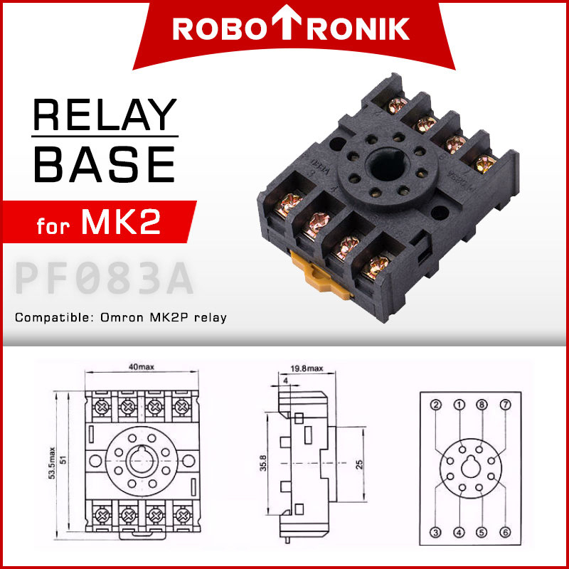 Relay Base Socket (MY2 MY3 MY4 LY2 LY3 LY4 MK2 MK3) Loose Ding, Screw Terminal Tapak Holder ...