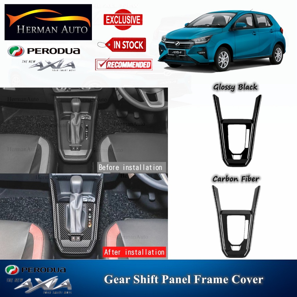 HermanAuto Perodua New Axia 2023 Car Gear Shift Panel Frame Cover ...