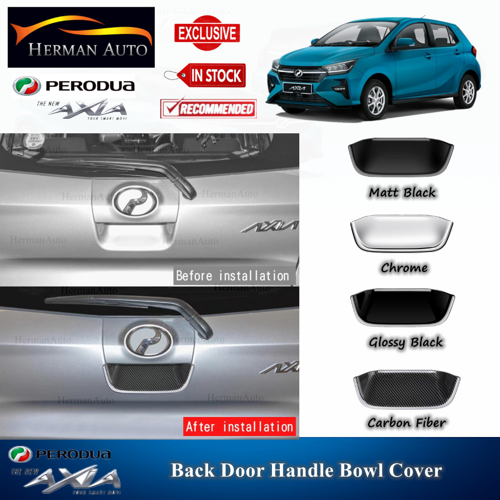 HermanAuto Perodua New Axia 2023 Car Back Door Handle Bowl Cover ...