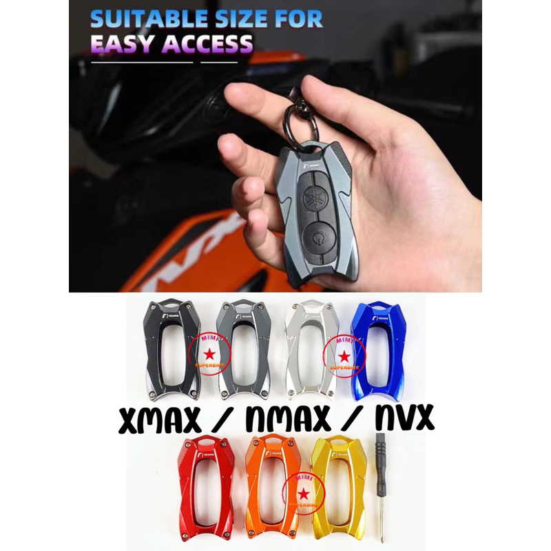 KEYLESS KEYCHAIN CONTROL CASING COVER KUNCI ALLOY YAMAHA XMAX250 ...