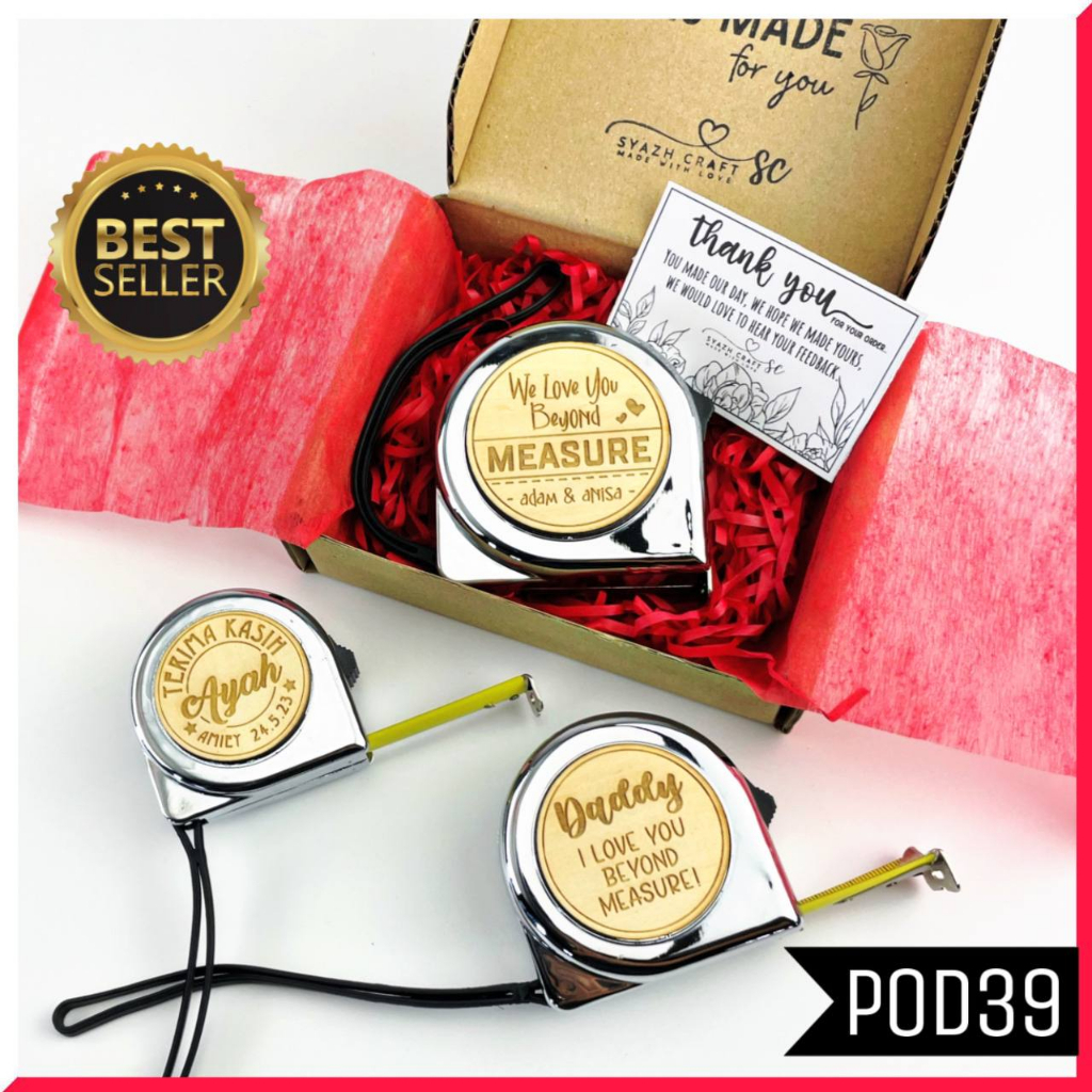 (POD39) Lovely Measuring Tape Happy Fathers Day Self Lock Measure Tape ...