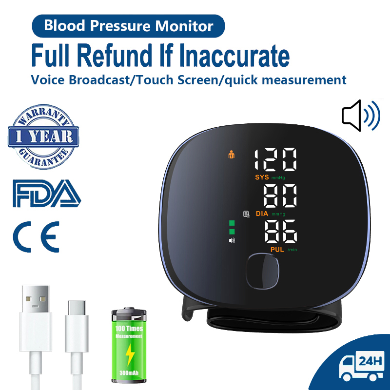 Rechargeable Wrist Blood Pressure Monitor High BP Blood Pressure ...