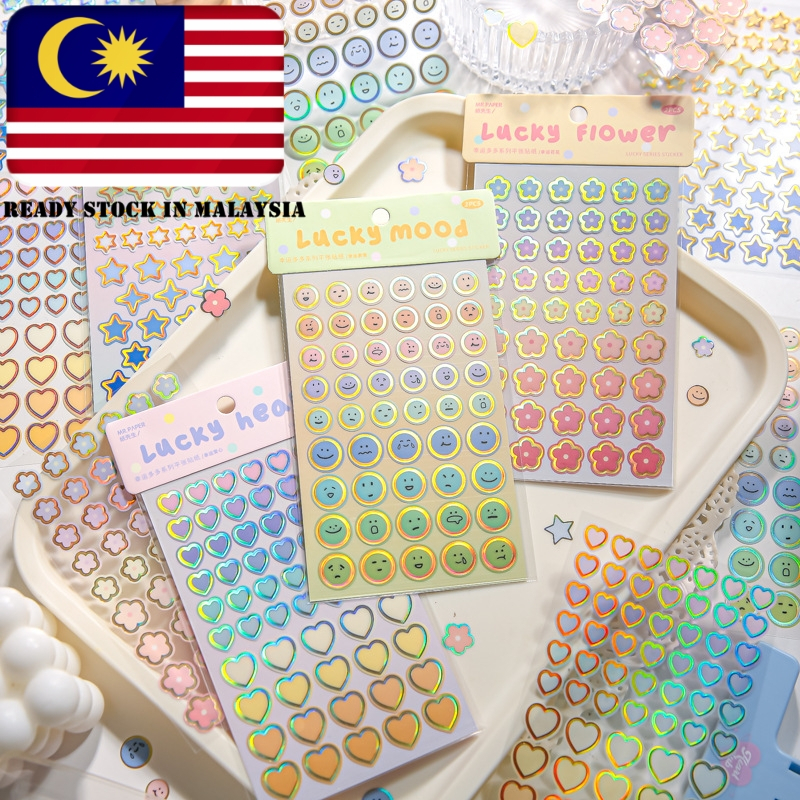 INS Korea Glossy Lucky Series Bronzing Deco Stickers DIY Decorations ...