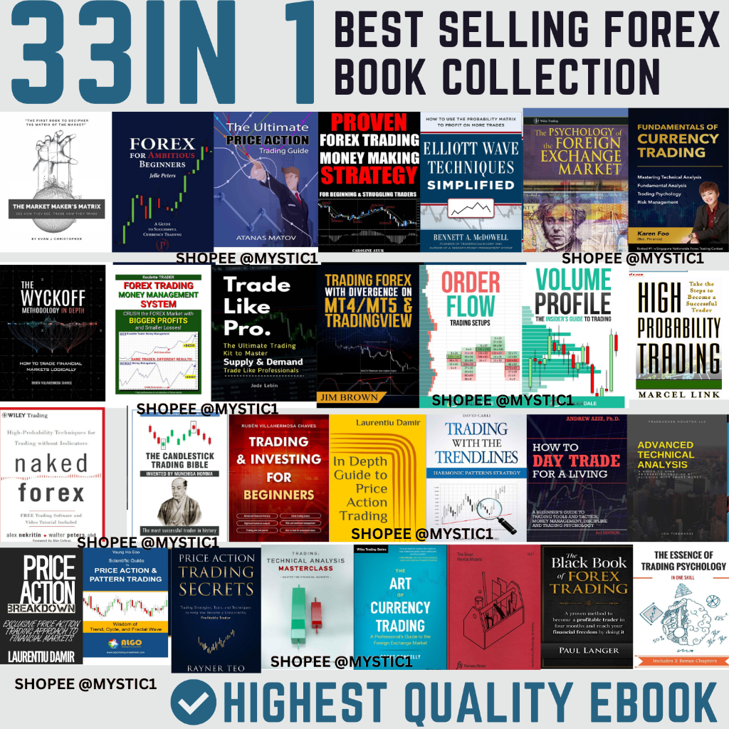 33 in 1 Best Selling Forex Trading Book, Fundamental, Technical Analysis, Price Action, Wyckoff ...