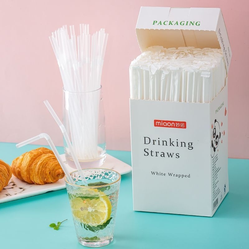 Disposable Individually Wrapped Straws (300pcs) 一次性独立包装吸管 | Shopee Malaysia