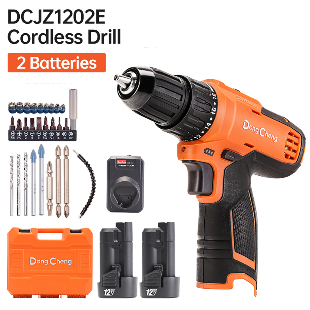 DongCheng Cordless Impact Drill 12V Max Powerful Screwdriver Hammer ...