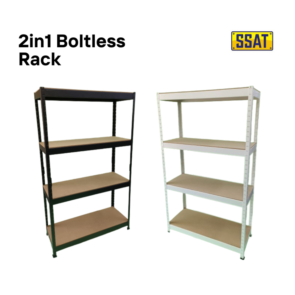 Adjustable 4 Tier Metal Boltless Rack Home kitchen Store Storage Rack ...