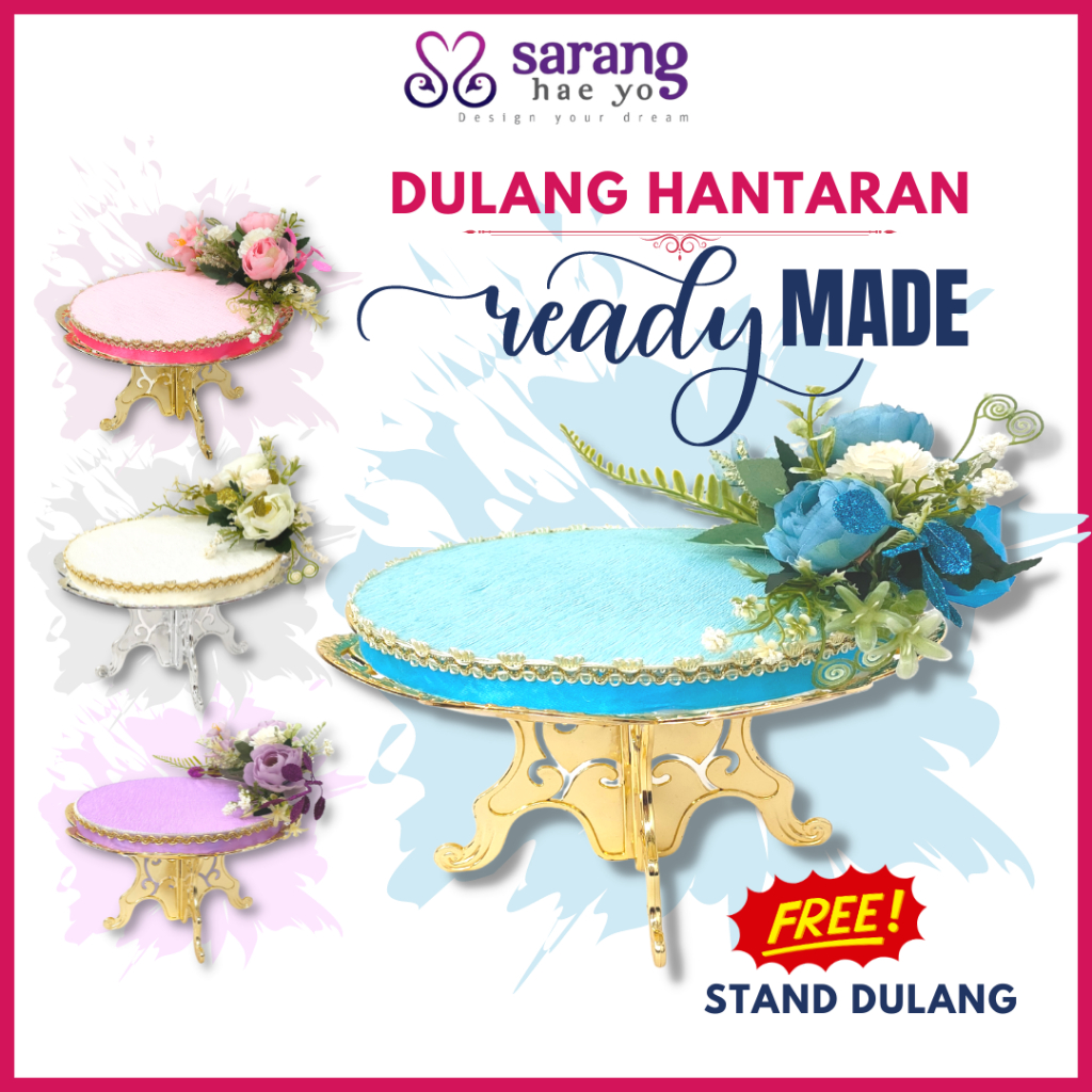 Dulang Hantaran Readymade Siap Gubah Ready Made Bunga Hantaran DIY ...