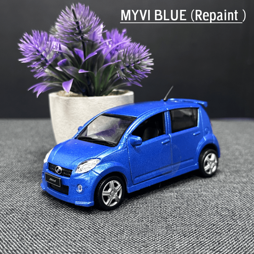 DIECAST PERODUA MYVI BLUE (REPAINT) BACA DETAIL | Shopee Malaysia
