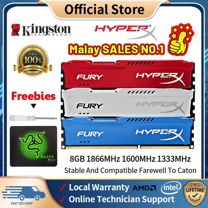 MY Best!! Kingston HyperX FURY 4GB 8GB DDR3 1600Mhz 1866Mhz 240Pin 1.5V DIMM PC RAM Desktop ...