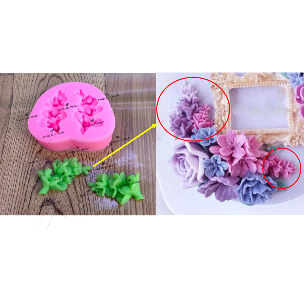 Ready Stock X22 F36 3D Rose Flower Silicone Mould Jelly Mould acuan ...