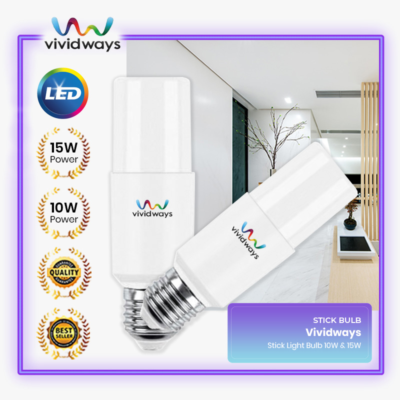 K2 VIVIWAYS LED STICK BULB E27 10W & 15W 6000K | Shopee Malaysia