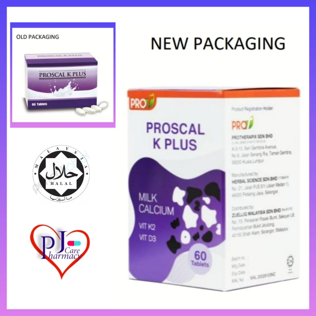 💥New packing💥 CALCIUM w VIT K Protherapix Proscal K Plus 60s[Exp 06/2026] Bone health/Prevents ...