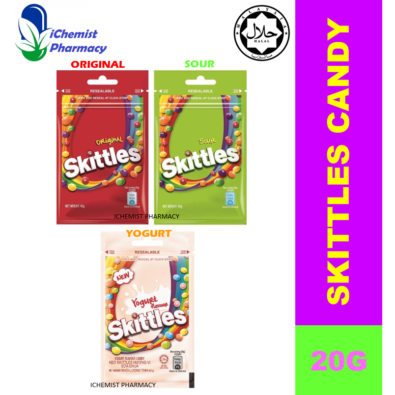 SKITTLES CANDY 45G (ORIGINAL FRUIT FLAVOUR) / SKITTLES CANDY 40G (SOUR ...