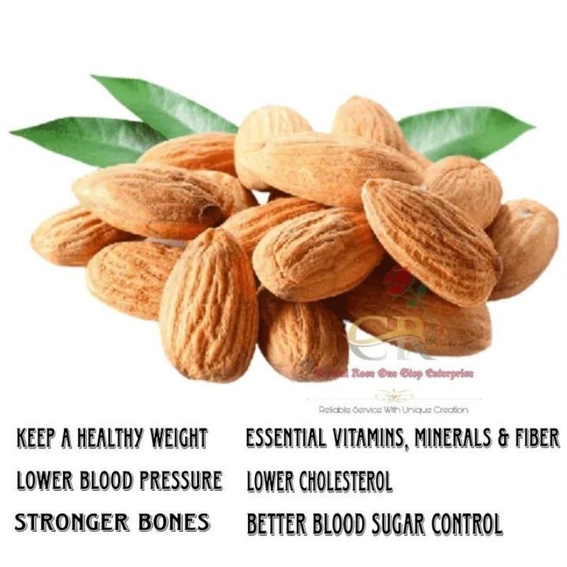 Raw Almond Nuts/Badam 50 Grams/Packet | Shopee Malaysia
